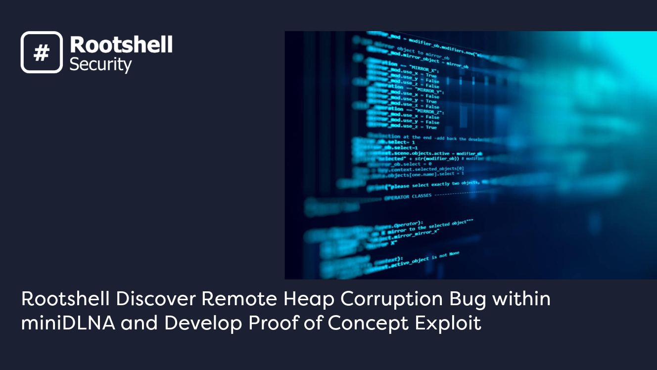 Rootshell Discover Remote Heap Corruption Bug | Rootshell Security